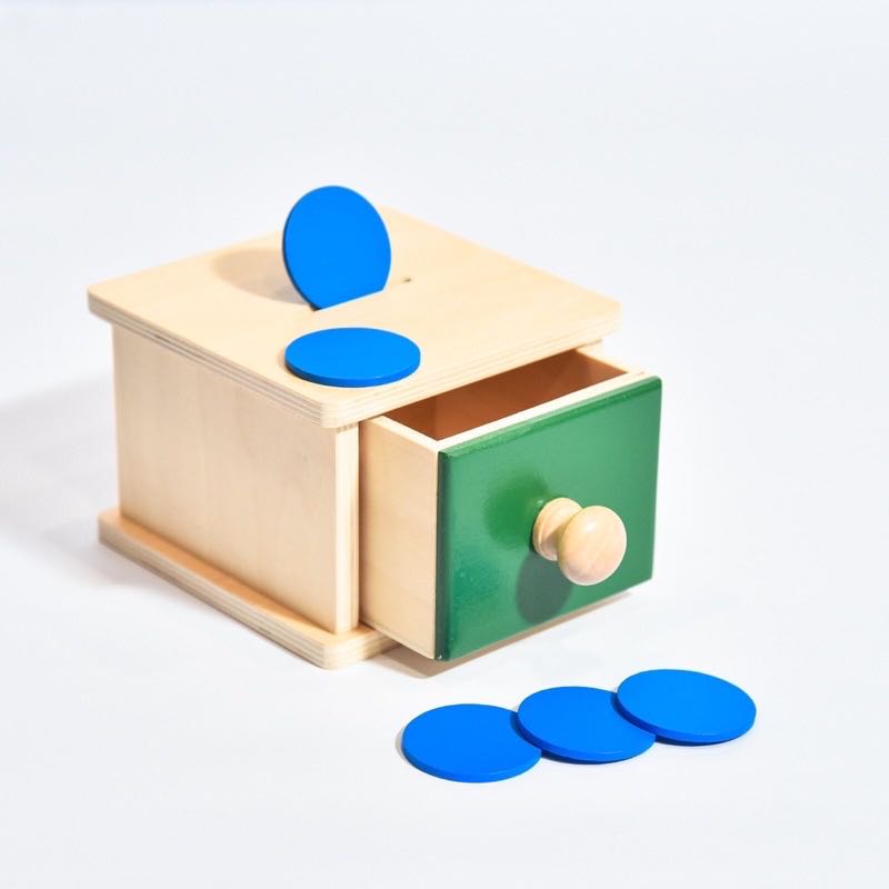 Montessori Wooden Coin Box, Babies & Kids, Infant Playtime on Carousell