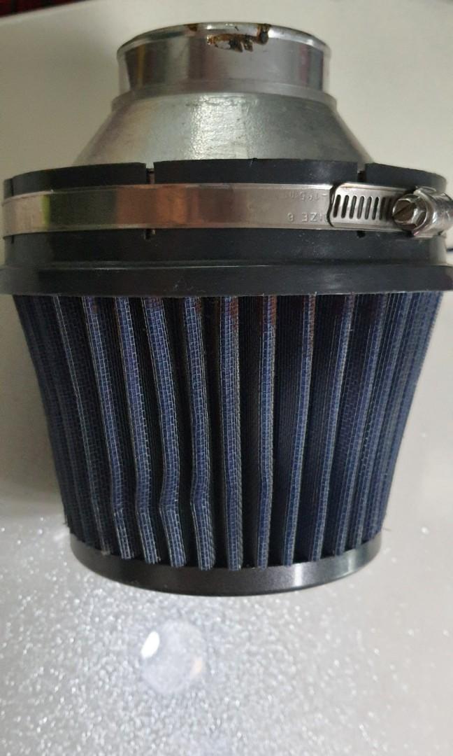 Open Air Filter Blue Color with Adapter, Auto Accessories on Carousell