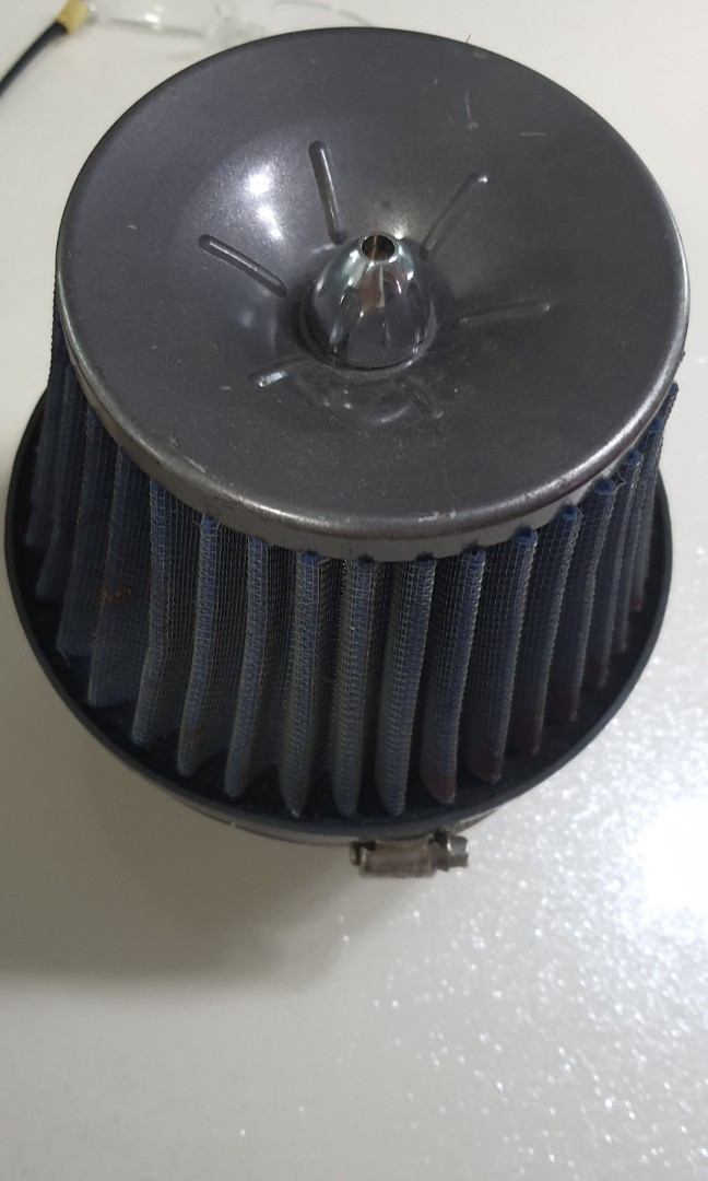 Open Air Filter Blue Color with Adapter, Auto Accessories on Carousell