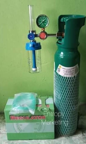 Oxygen tank 5 lbs with regulator set, Health & Nutrition, Assistive ...