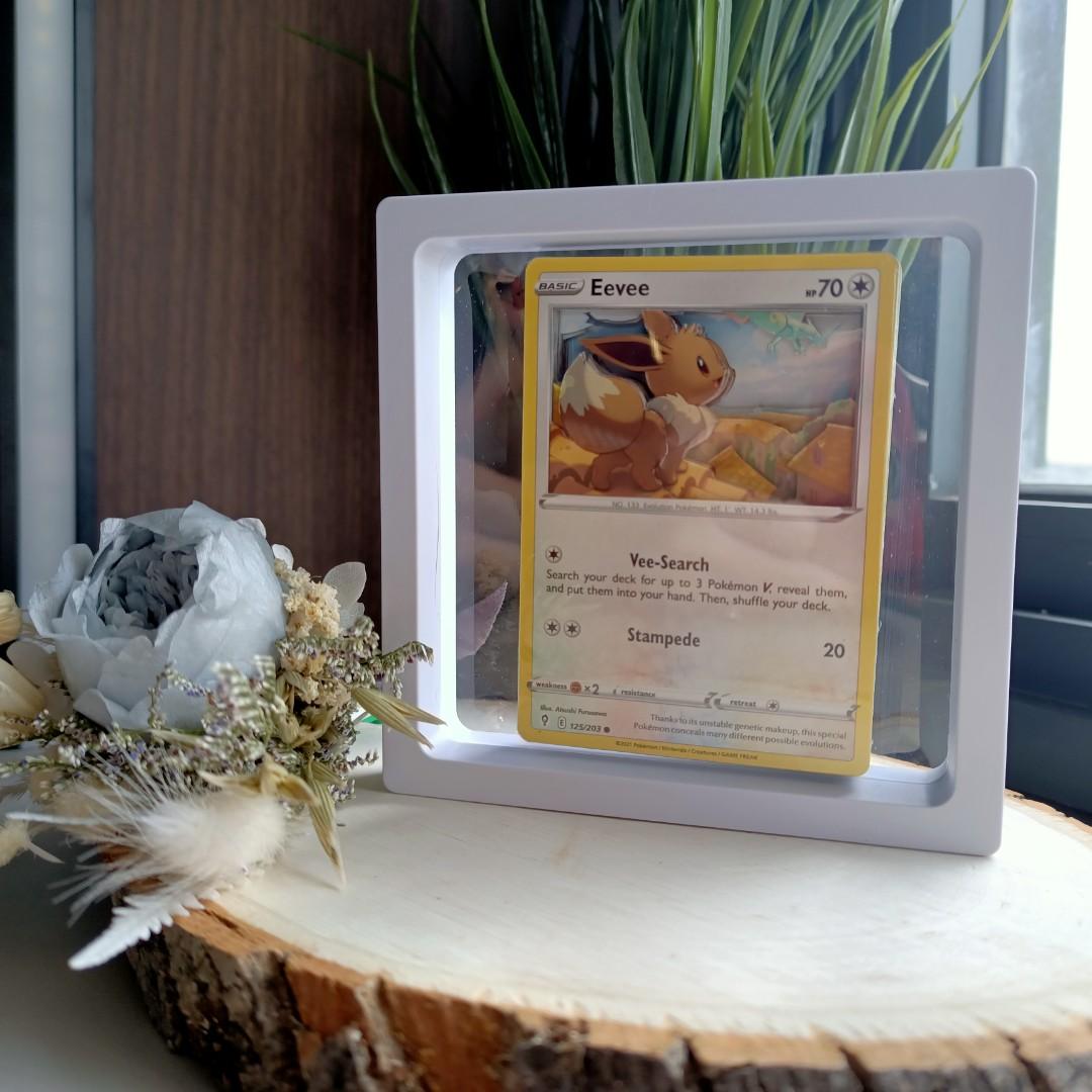 Pokemon custom 3D Card Eevee + Frame, Hobbies & Toys, Toys & Games on ...