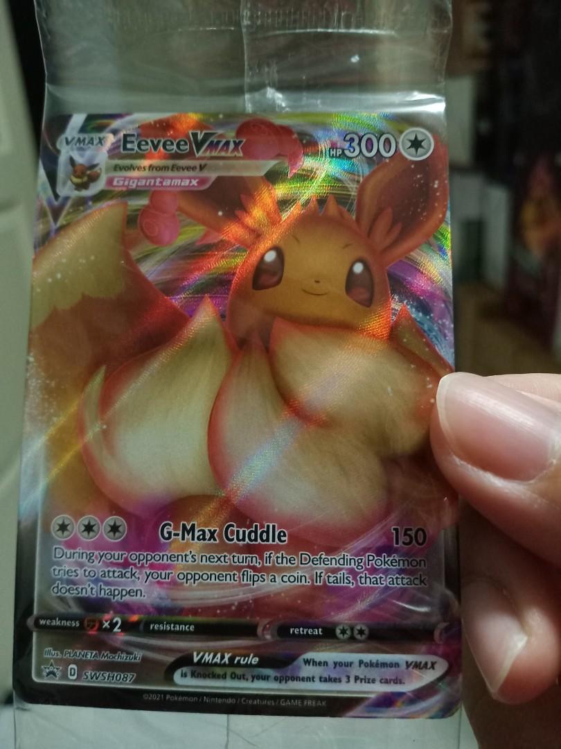 Pokemon Eevee Vmax Promo Card, Hobbies & Toys, Toys & Games on Carousell