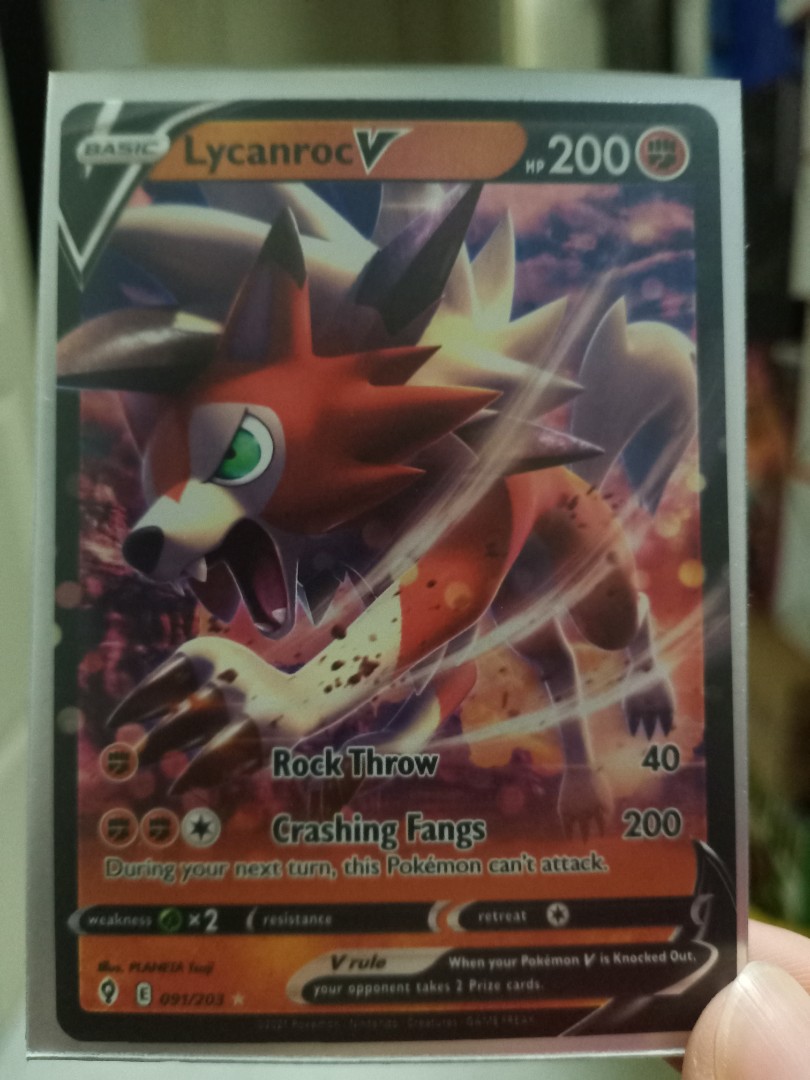 Pokemon Lycanroc V, Hobbies & Toys, Toys & Games on Carousell