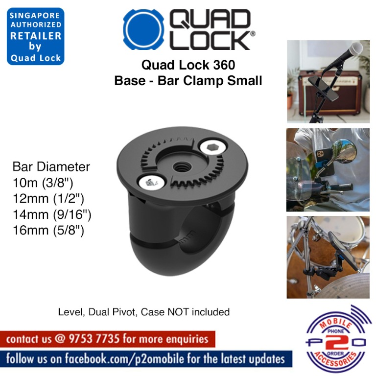 Quad Lock 360 Base - Bar Clamp Small, Hobbies & Toys, Music & Media ...