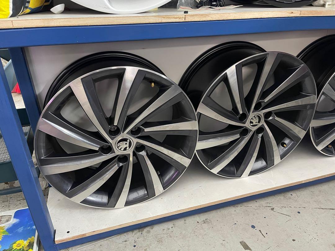 Skoda 18” rims, Car Accessories, Tyres & Rims on Carousell