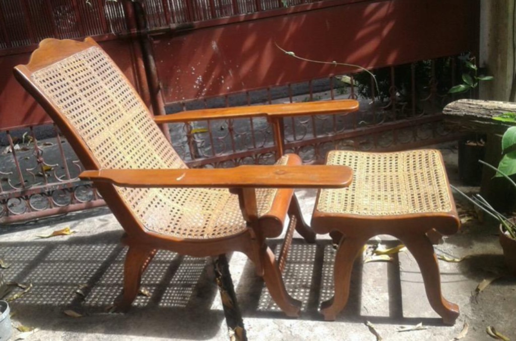 Solihiya butaka with footrest, Furniture & Home Living, Furniture ...