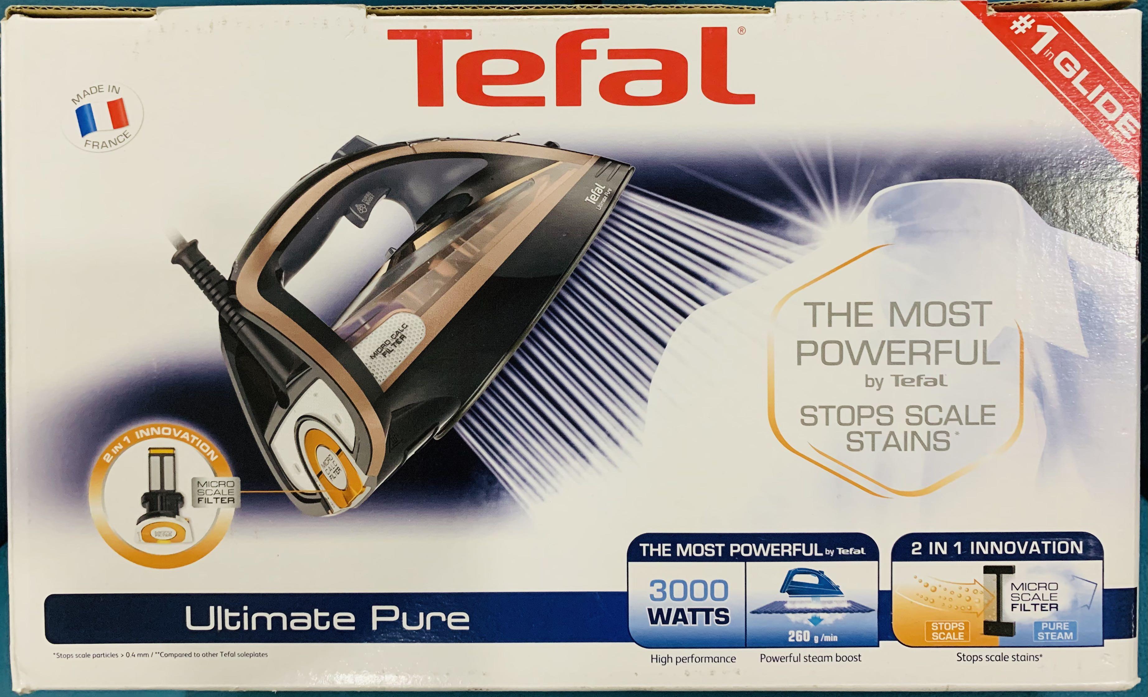 TEFAL FV9845 ULTIMATE PURE STEAM IRON 3000W, TV & Home Appliances ...