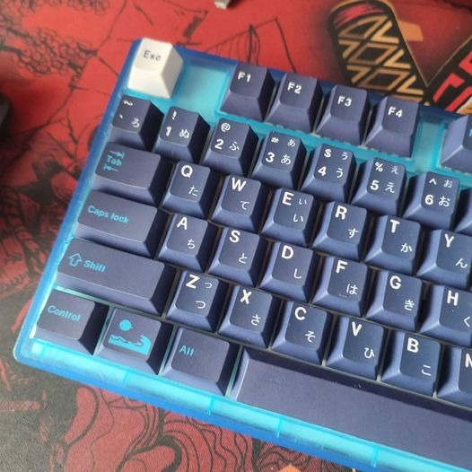 Tom980 Tri-Mode Hotswap + Blue Hell Keycaps, Computers & Tech, Parts ...