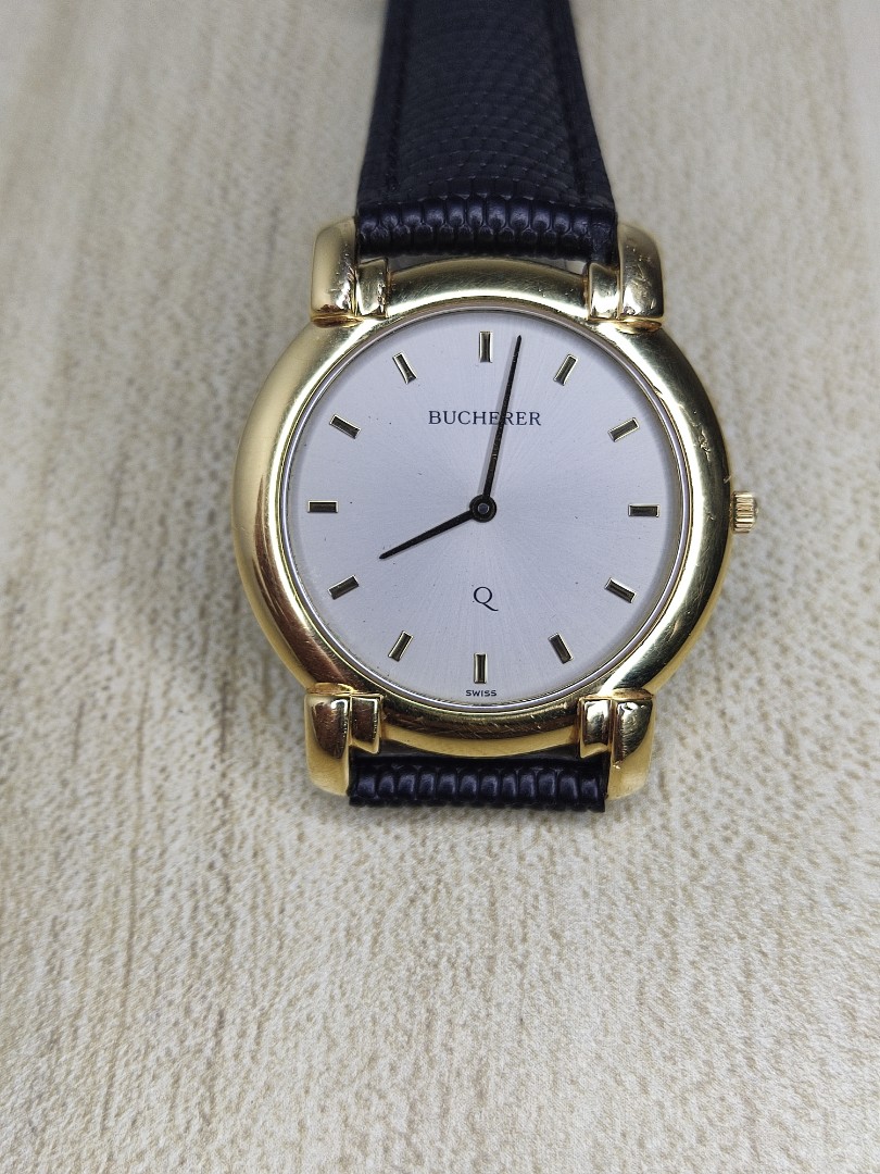 Vintage rare bucherer quartz, Luxury, Watches on Carousell