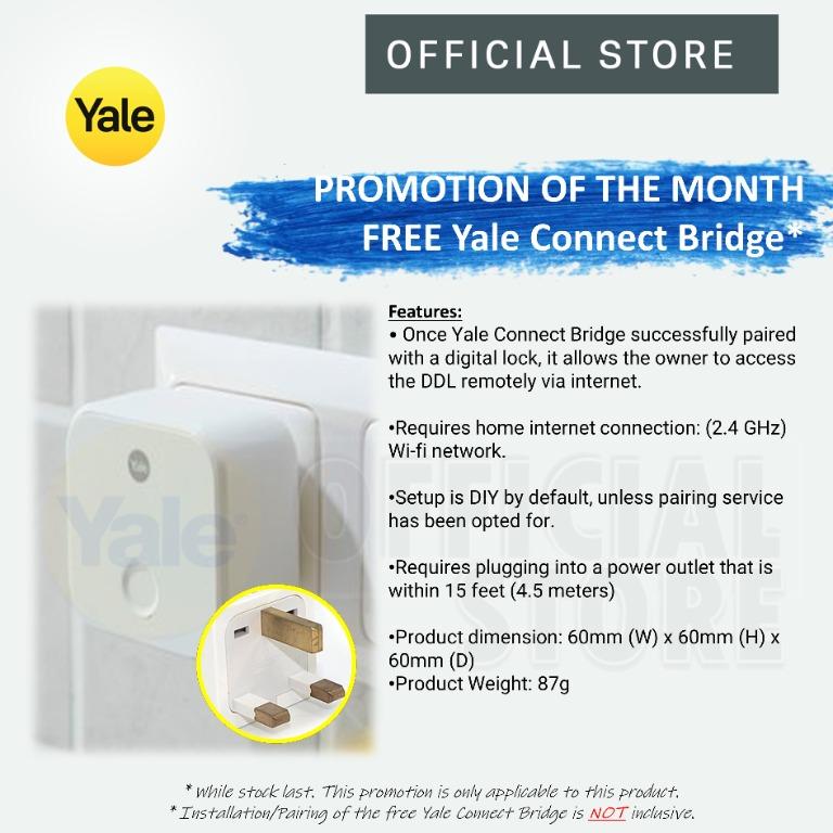 Yale YDR30GA Gate + YDR343 Door Digital Lock Bundle (Free Yale Connect ...