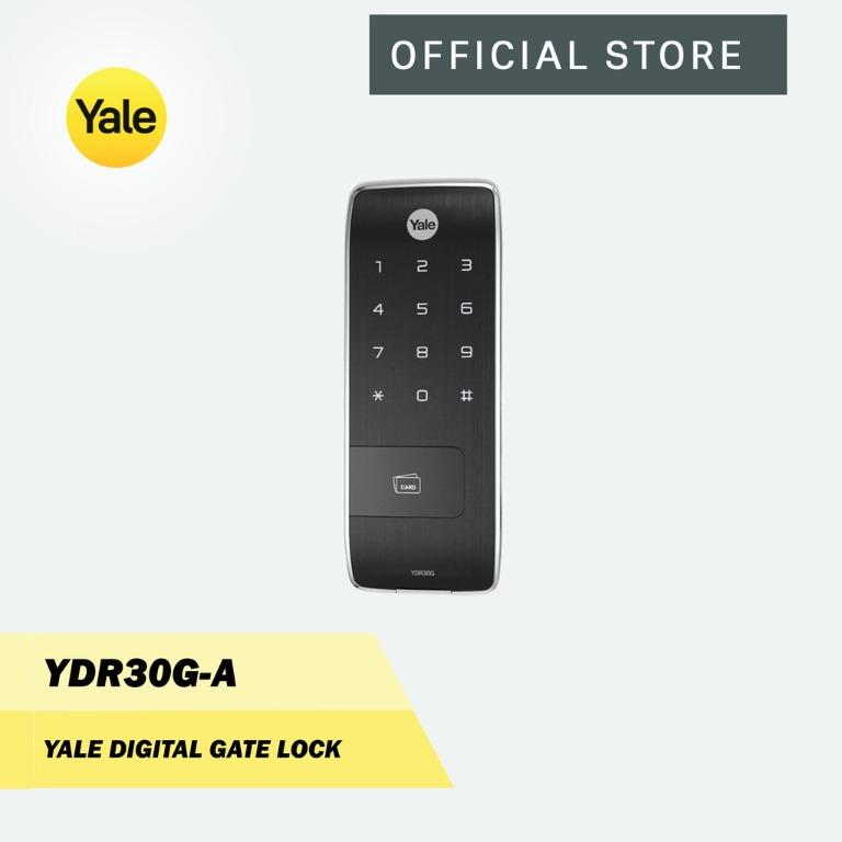 Yale YDR30GA Gate + YDR343 Door Digital Lock Bundle (Free Yale Connect ...