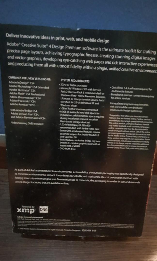 Adobe Creative Suite 4 Design Premium Student Edition, Computers & Tech, Parts & Accessories ...