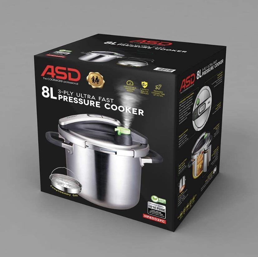 ASD 8L 3-Ply Ultra fast Pressure Cooker, TV & Home Appliances, Kitchen ...