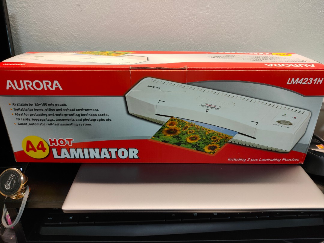 BNIB Aurora LM4231H Laminator A4 Size with free 10+2 pieces A4 sheets, Computers & Tech ...