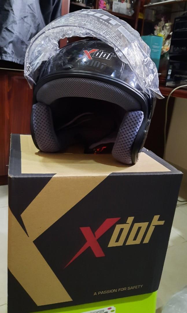 Brand new X-dot G618N motorcycle helmet(black), Motorbikes on Carousell