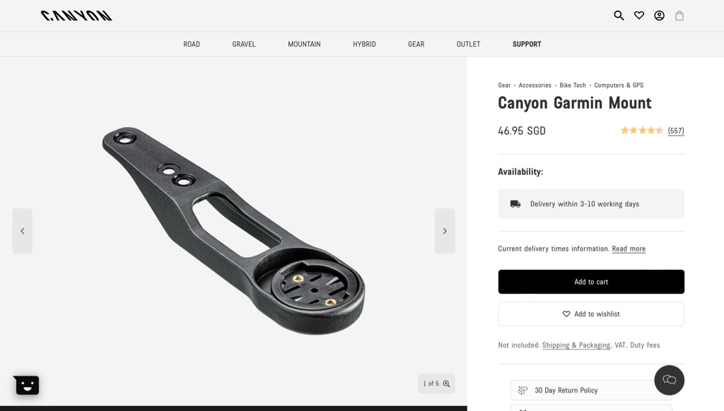 Canyon out-front mount, Sports Equipment, Bicycles & Parts, Parts ...