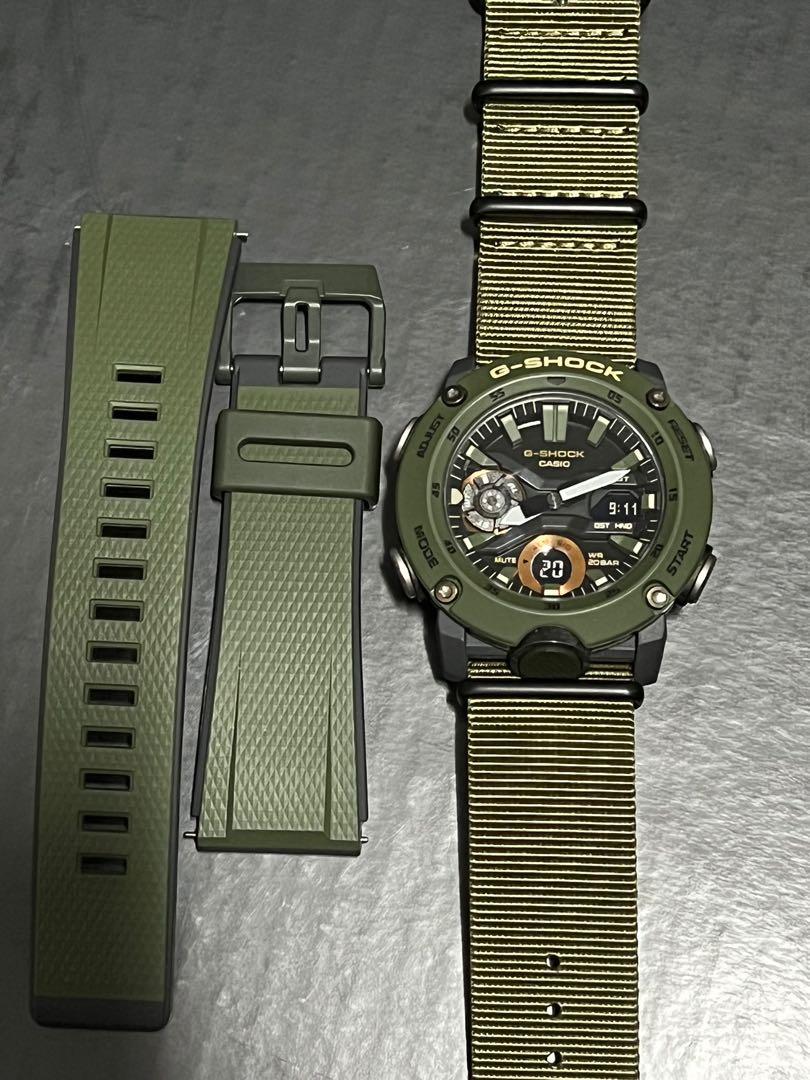 Casio Gshock GA2000-3A + nomad nato strap, Men's Fashion, Watches ...