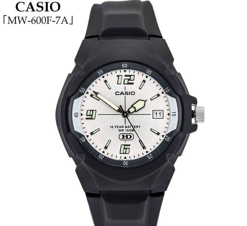 Casio MW-600F-7A Analog Quartz MW600F-7A Silver Dial MW600 Brand New ...