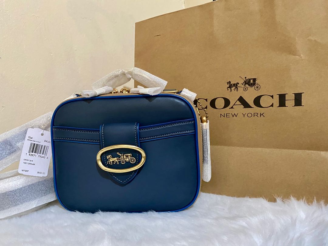 Coach Riley Luchbox Bag in colorblock, Luxury, Bags & Wallets on Carousell