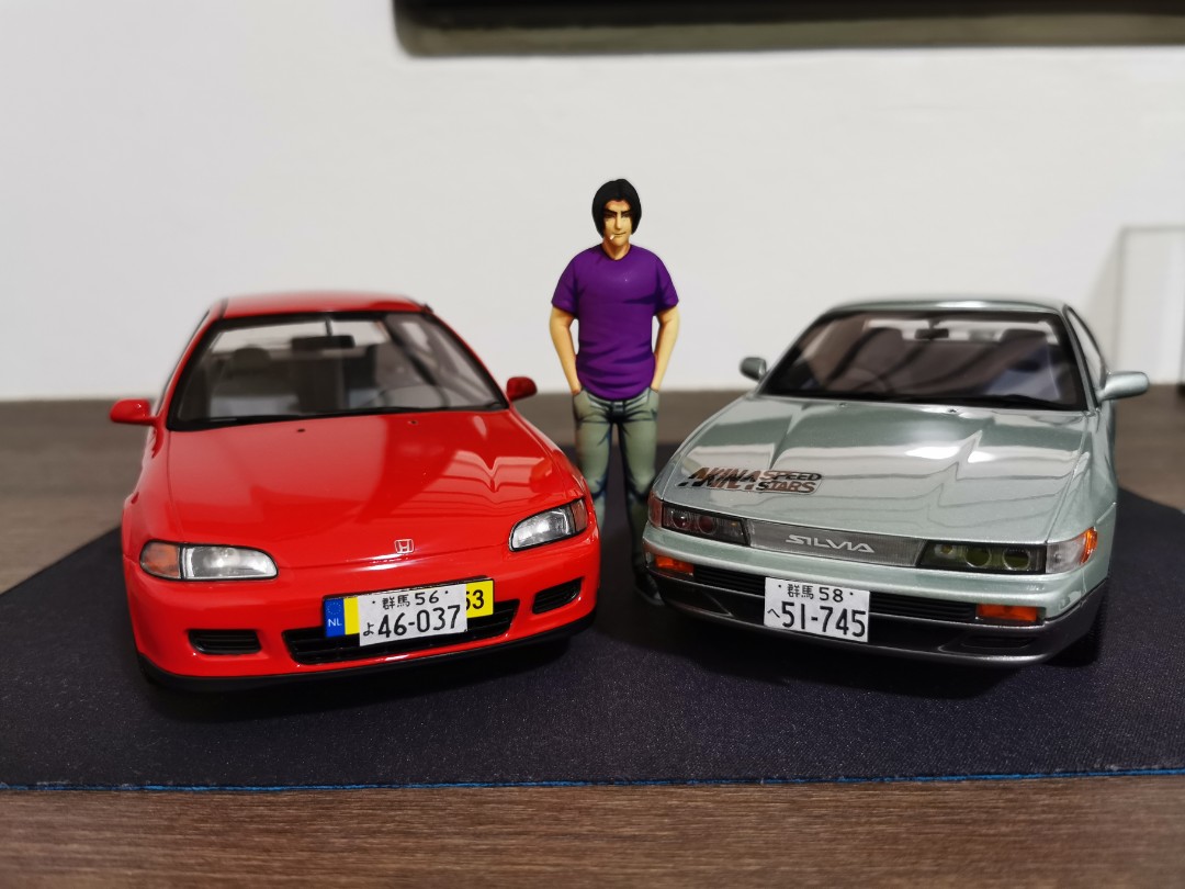 [Custom] 1/18 Triple 9 Honda EG6 + Kyosho Samurai Silvia S13 Initial D ...