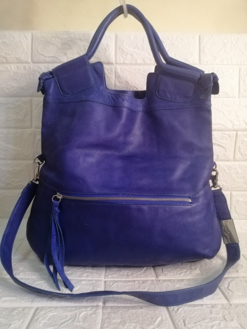 Foley & Corinna Cobalt Blue Convertible Crossbody Tote Bag, Luxury ...