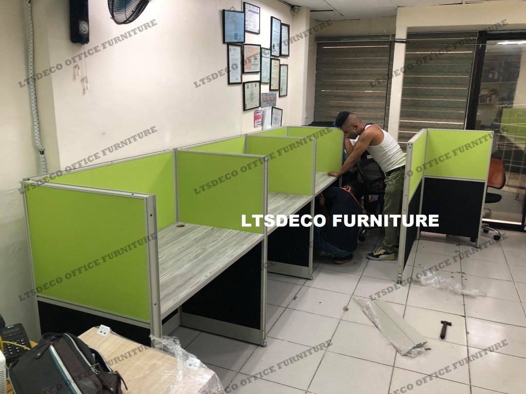 FULL FABRIC WORKSTATION TABLE OFFICE PARTITIONS, Furniture & Home ...