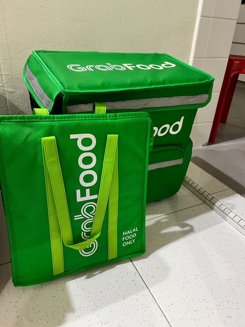 Grab food delivery bag, Motorcycles, Motorcycle Accessories on Carousell