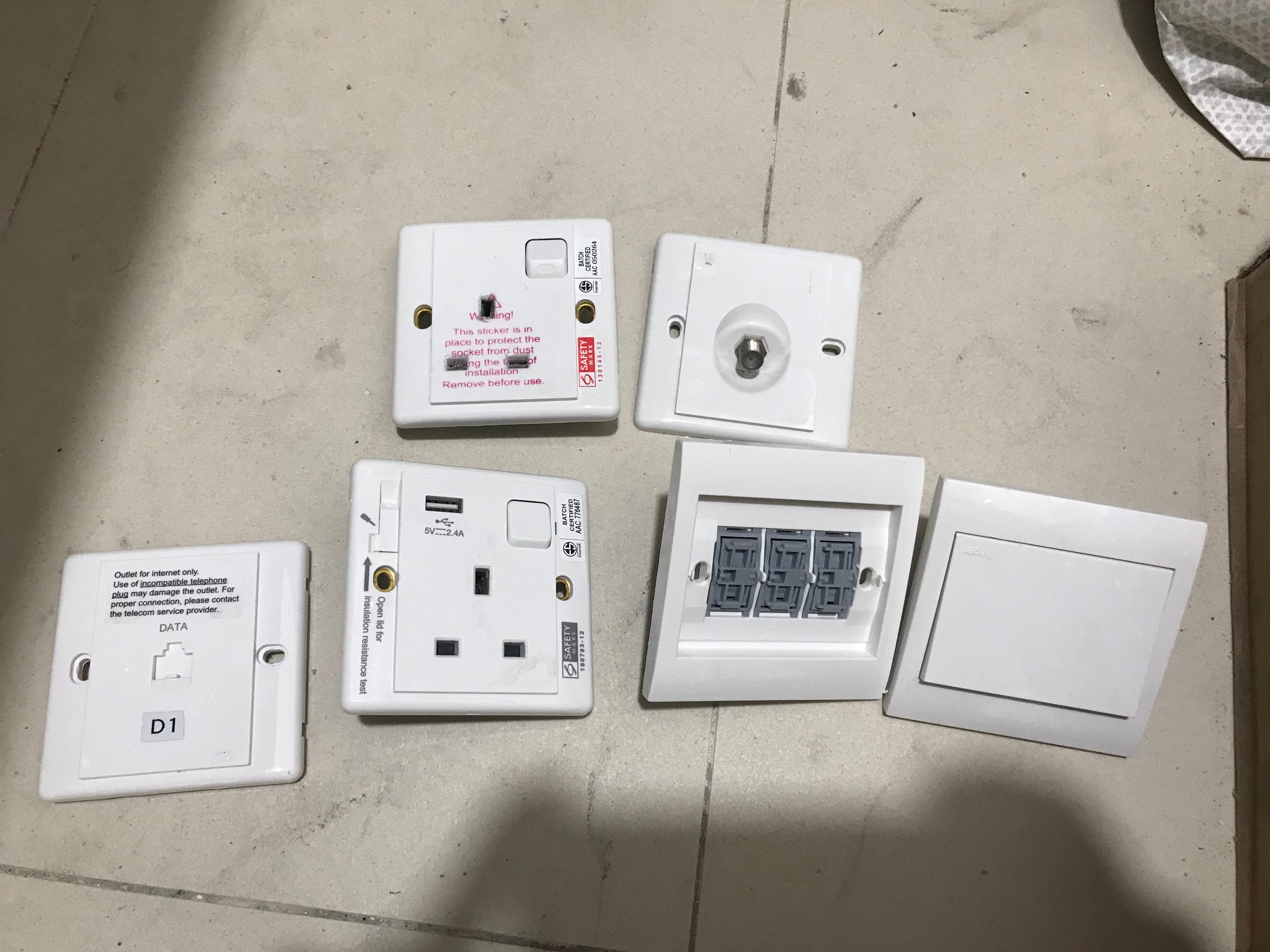 HDB Sockets/Switches/DTV points by Hager, TV & Home Appliances ...