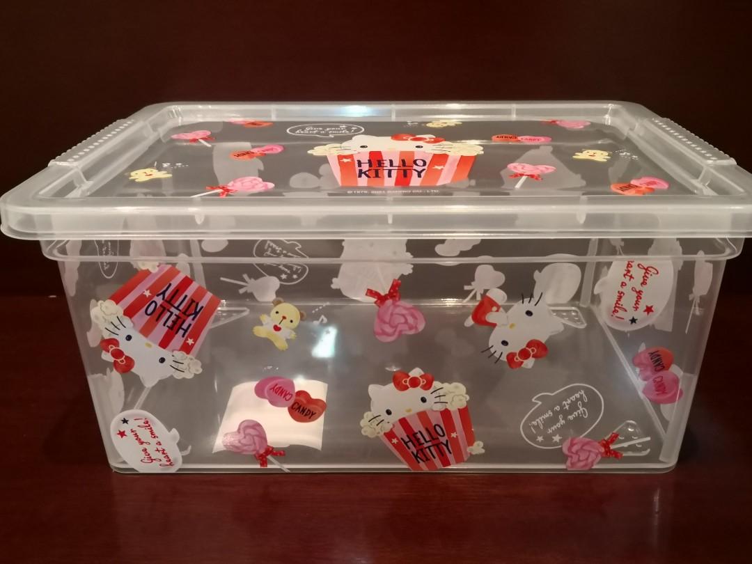 Hello Kitty storage box 10x25x18cm (Sanrio Original), Furniture & Home ...