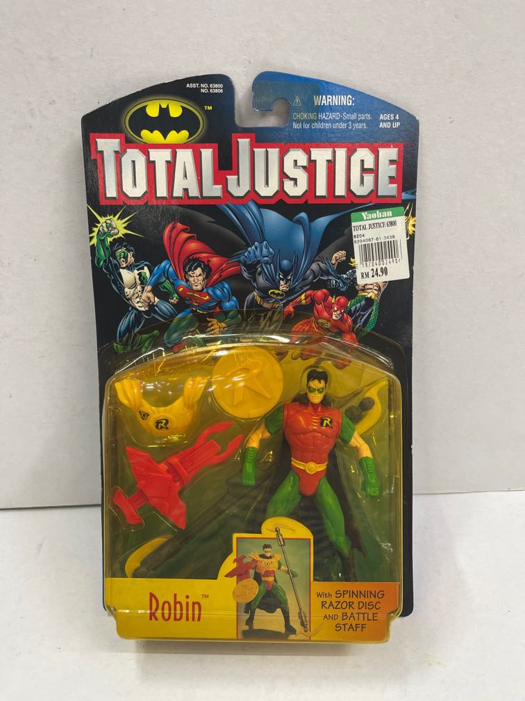 Kenner total justice batman robin action figure, Hobbies & Toys ...