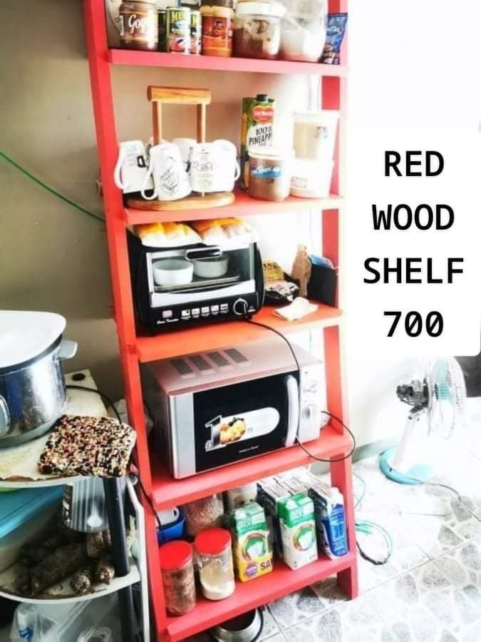 Laminated Red wood shelf, Furniture & Home Living, Furniture, Shelves ...