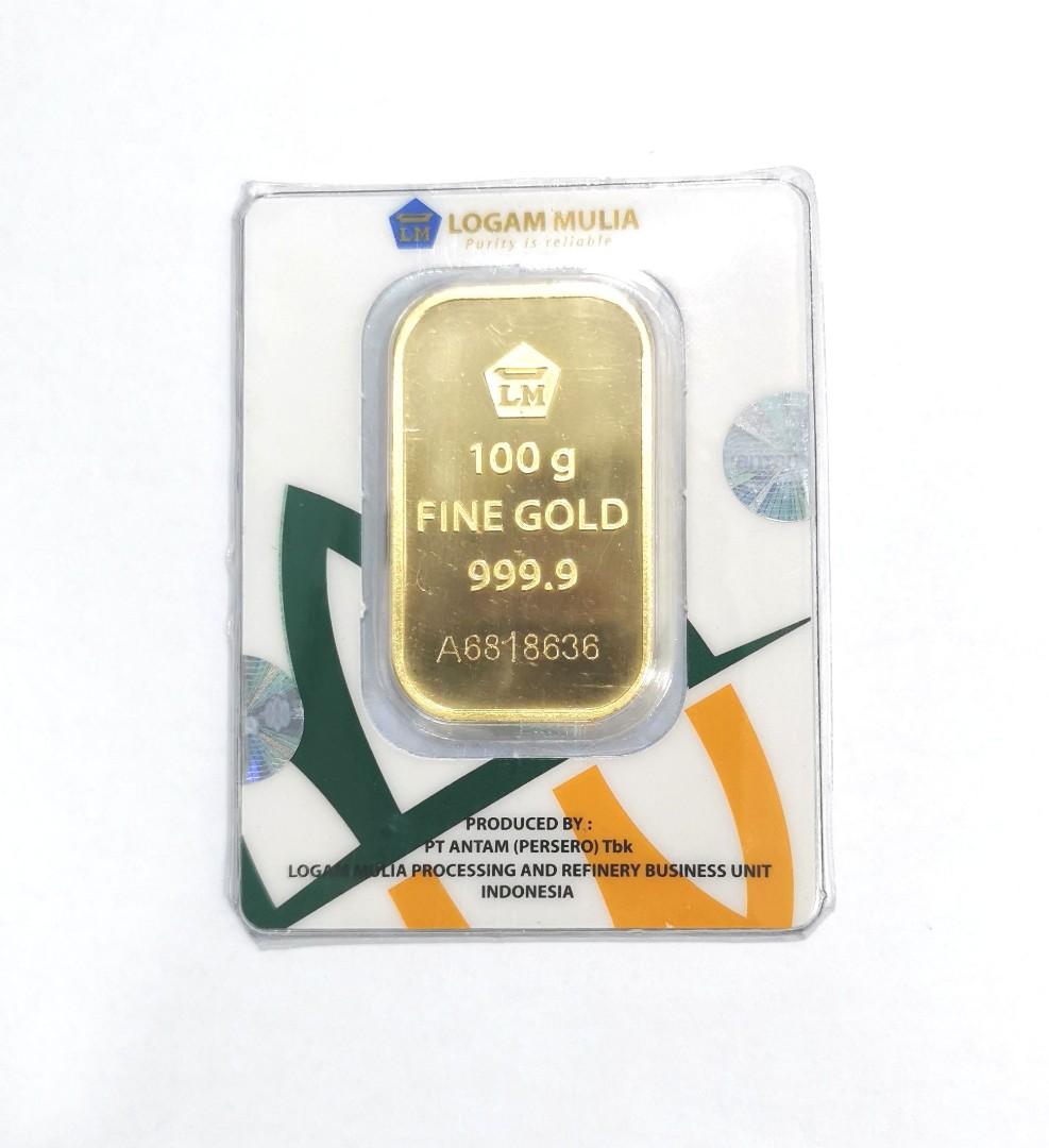 Logam Mulia 100g 999.9 Gold Bar with Cert, Men's Fashion, Watches ...