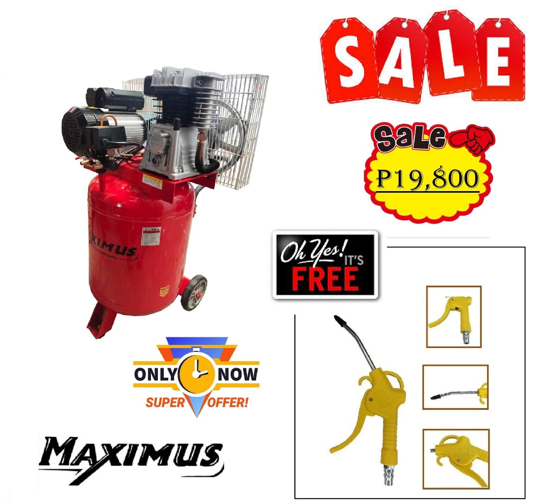 Maximus Air Compressor 2HP 70Liters High Pressured Vertical (GHB2055 ...