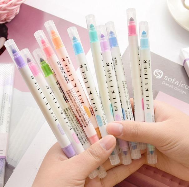 Milkliner Highlighter Set 12 Colors, Hobbies & Toys, Stationery & Craft ...