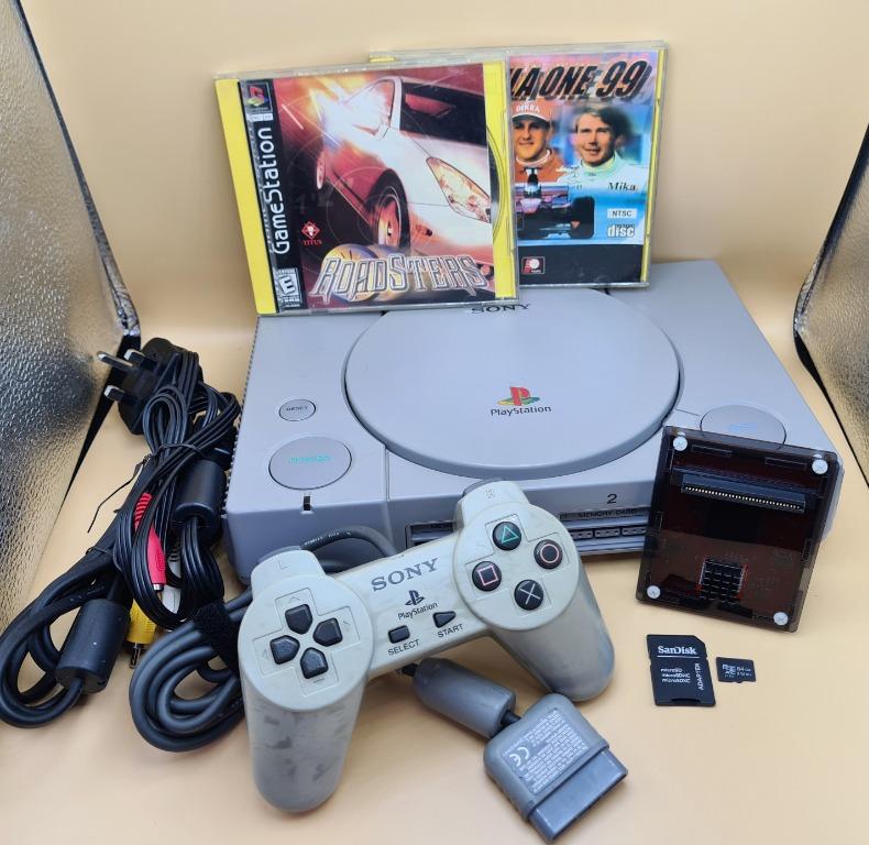 Modded PSIO Sony playstation 1 PS1 PSIO with Loaded 64 GB Micro SD Card ...