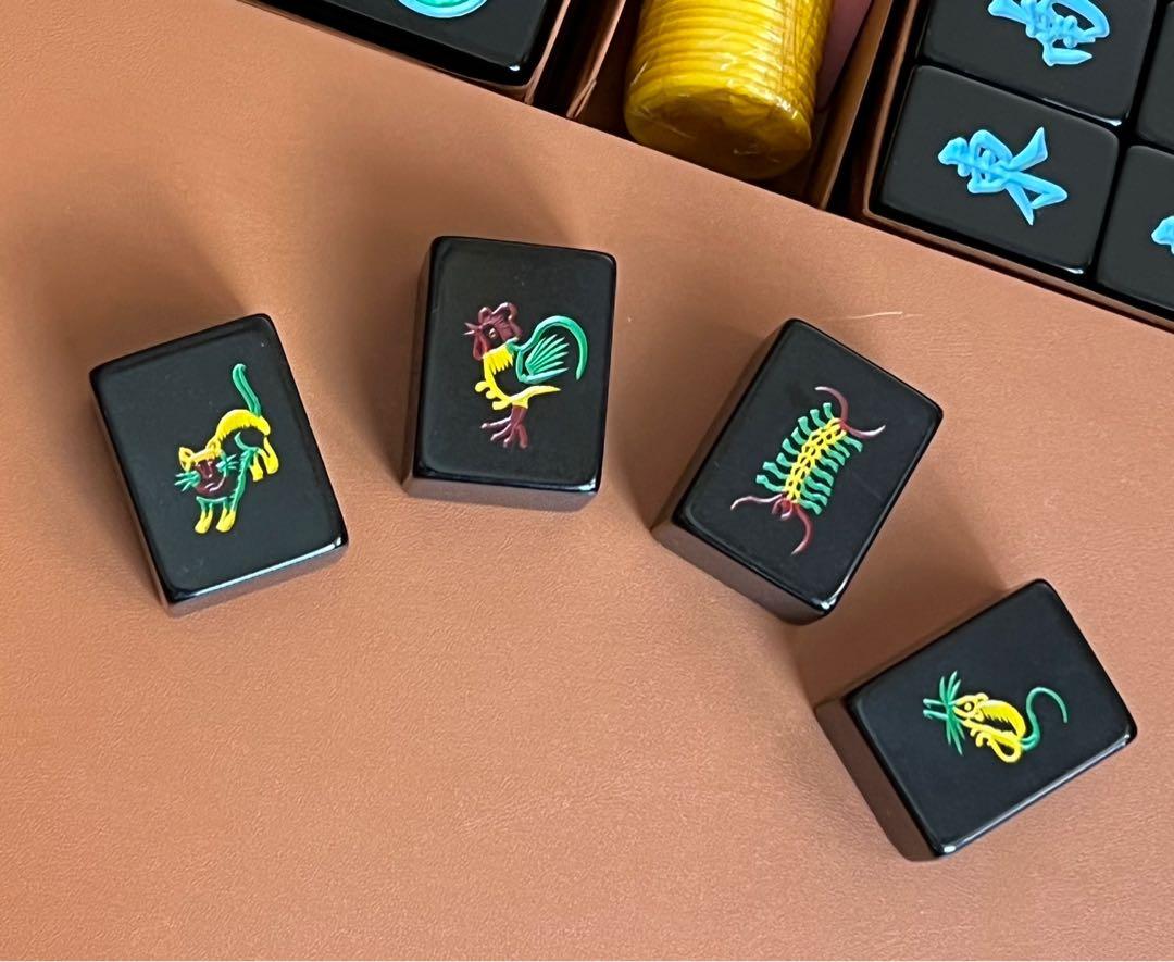 New All Black Mahjong Set, Hobbies & Toys, Toys & Games on Carousell