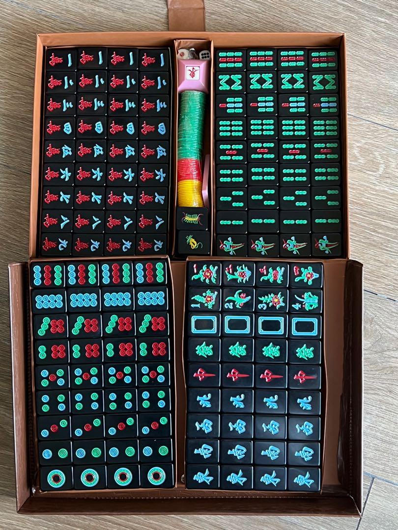 New All Black Mahjong Set, Hobbies & Toys, Toys & Games on Carousell