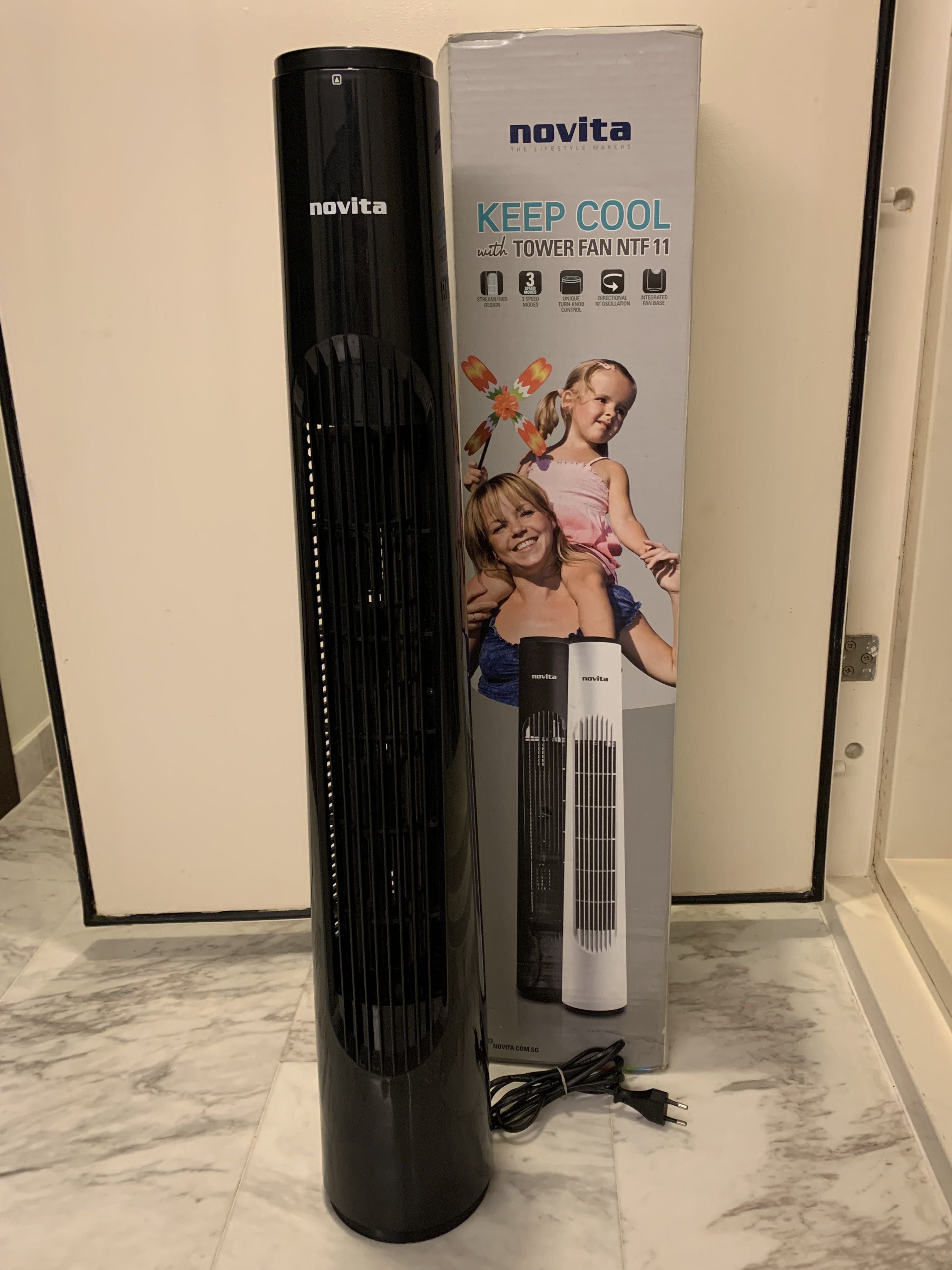 Novita Tower Fan NTF11, Furniture & Home Living, Lighting & Fans, Fans ...
