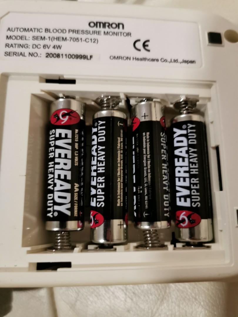 Omron SEM-1 Automatic Blood Pressure Monitor Machine, Health ...