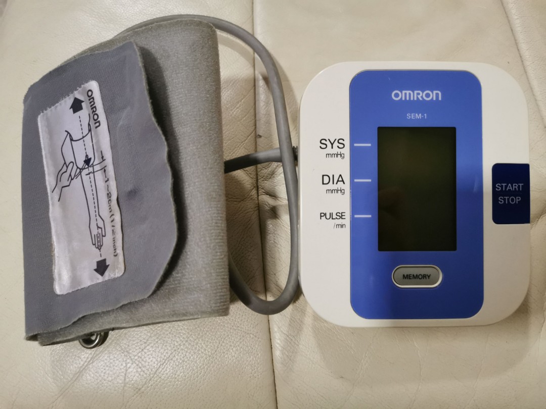 Omron SEM-1 Automatic Blood Pressure Monitor Machine, Health ...