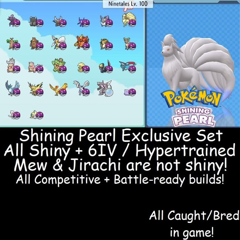Pokemon Shining Pearl 6IV Shiny Exclusive Pokemon Set, Video Gaming ...