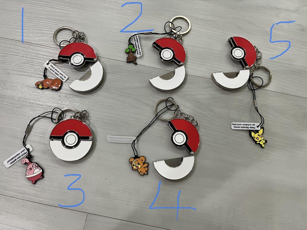 Pokémon ball Keychains with hidden monsters, Hobbies & Toys, Toys ...