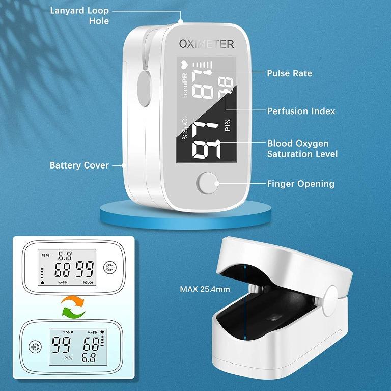 Pulse Oximeter NHS Approved UK, Pulse Oximeter,Heart Rate Monitor with ...