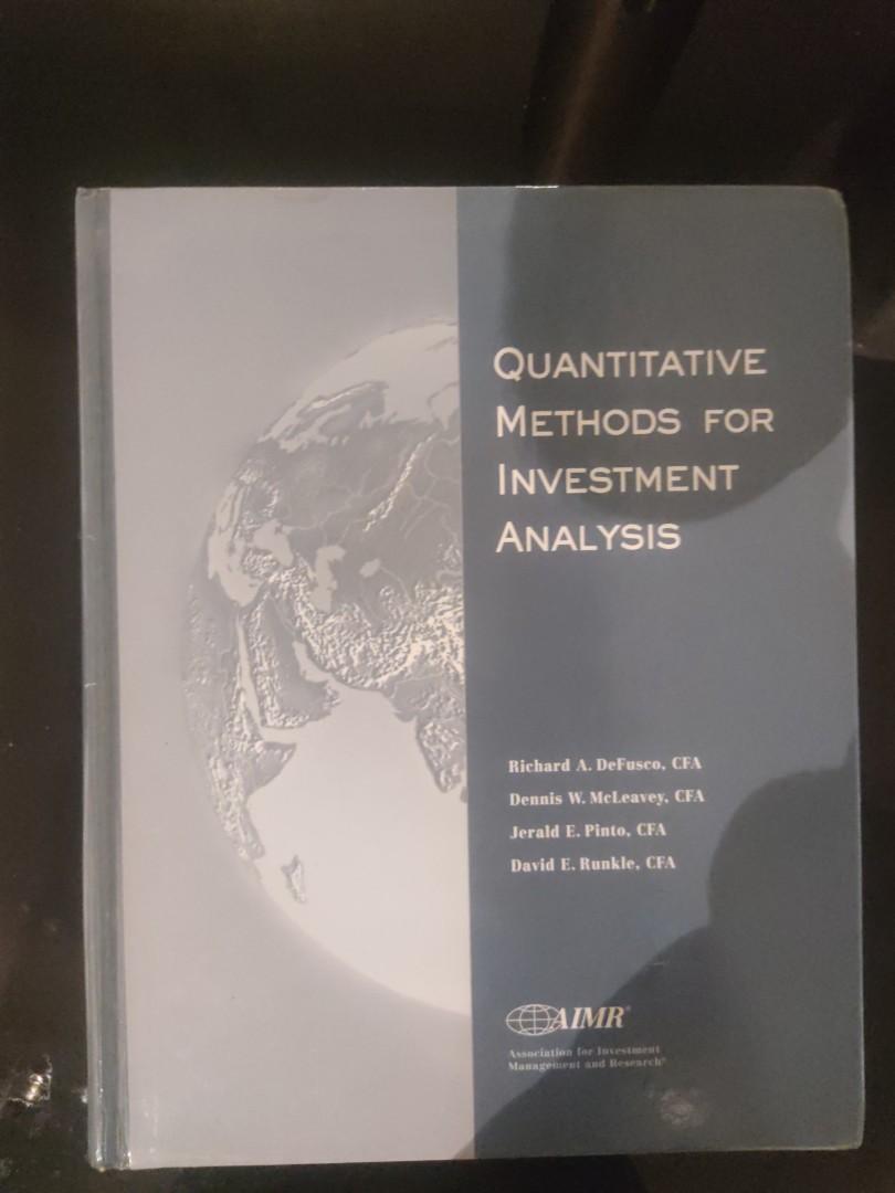 Quantitative Methods For Investment Analysis, Hobbies & Toys, Books ...