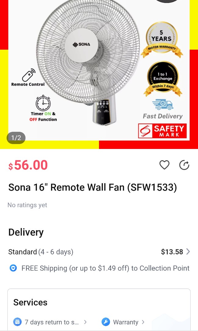 Rarely used wall fan, Furniture & Home Living, Lighting & Fans, Fans on ...