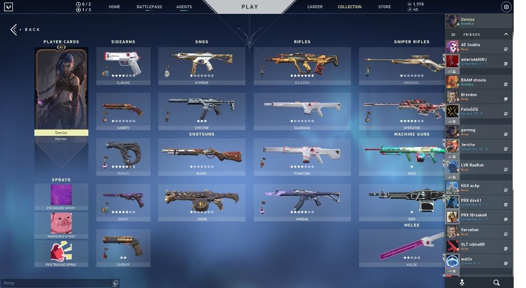 STACKED VALORANT ACCOUNT WITH ALL THE SKINS SELLING ONLY, Video Gaming ...