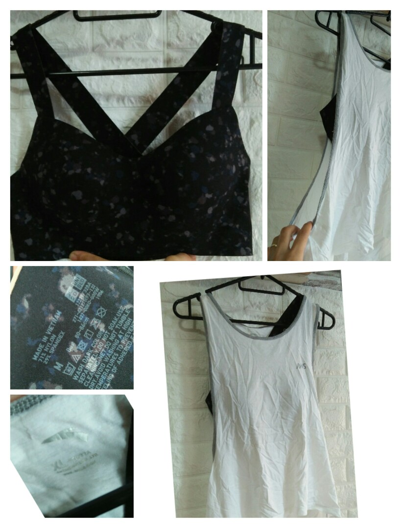 Uniqlo sports bra + freebie, Women's Fashion, Activewear on Carousell