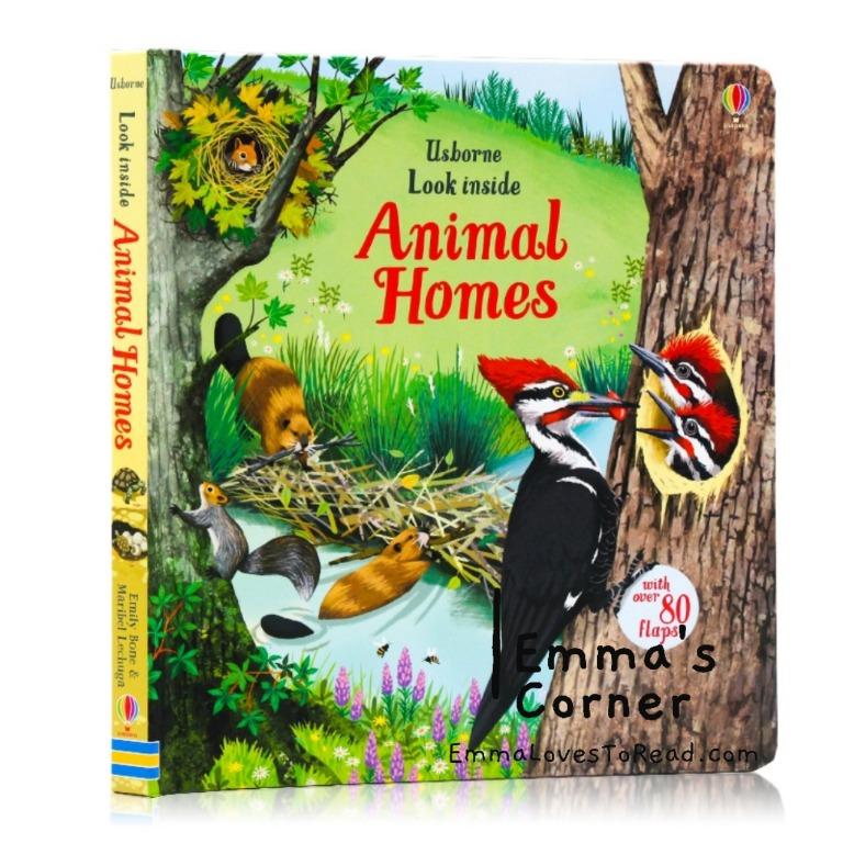 Usborne Look Inside Animal Homes Lift-the-Flap Board Book, Hobbies ...