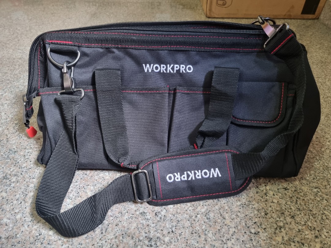 WorkPro 16' tool bag, Men's Fashion, Bags, Sling Bags on Carousell