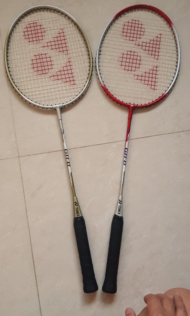 Yonex GR-B Racket 2pcs, Sports Equipment, Sports & Games, Racket & Ball ...